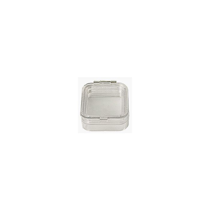 Micro-Tec M22 clear plastic membrane box, hinged, 50x50x25mm — Microscopy Solutions