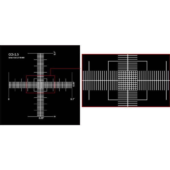CCS-2.5 Micro-Tec 1inch cross scale, 0.001inch div., Si/Cr, opaque, un ...