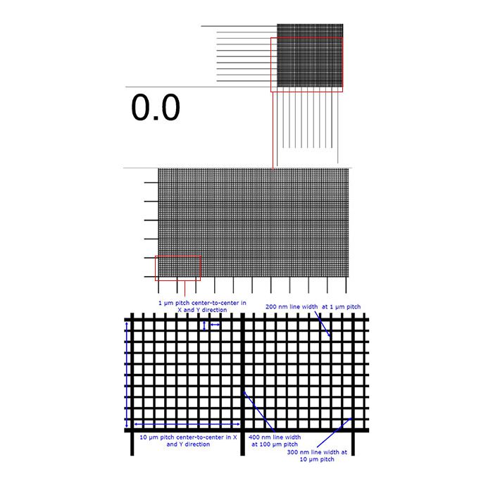 EM-Tec M-1 calibration standard with 1Вµm grid pattern, unmounted ...