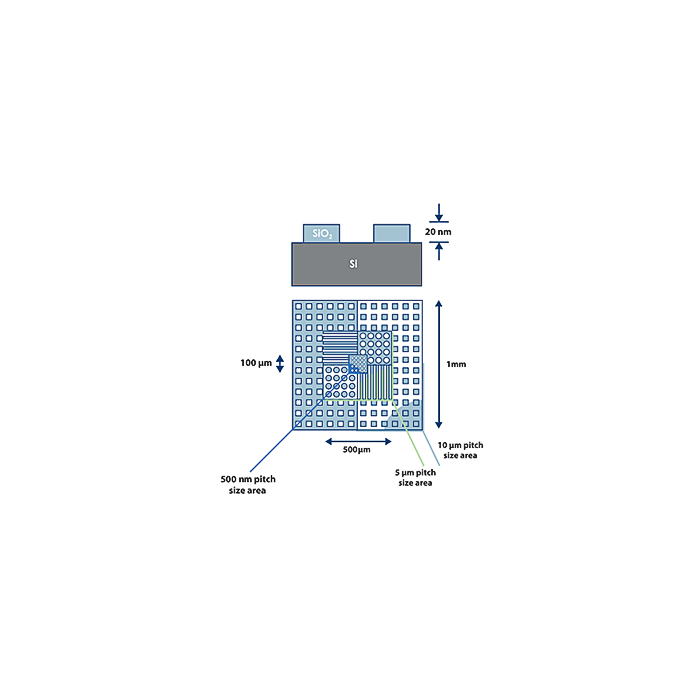 CS-20NG AFM XYZ calibration standard, 20nm Z on 12mm AFM disc ...