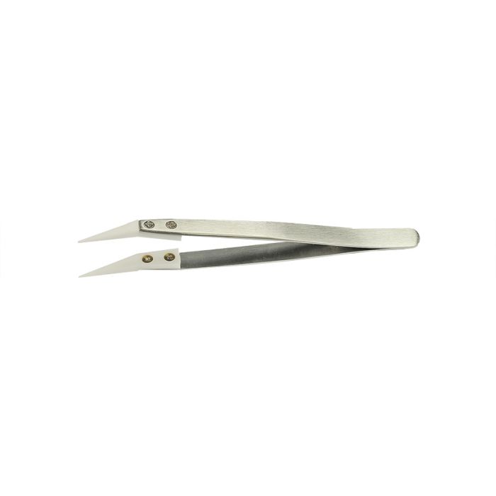 Value-Tec 1B.ZTA ceramic tips tweezers, sharp, angled tips, 126mm ...