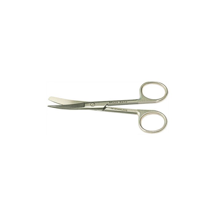 EM-Tec H11C microscopy lab scissors, sharp/blunt tips, curved, 110mm ...